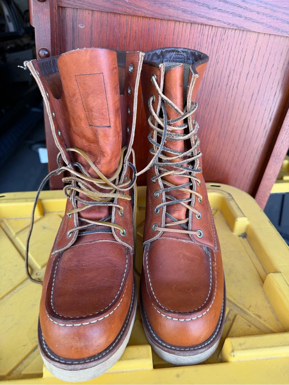 Red Wing Shoes | Shoes | Red Wing Shoes Brown Leather Moc Toe Laceup ...